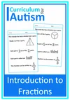 Fractions of Shapes Match Worksheets Autism Special Education ...
