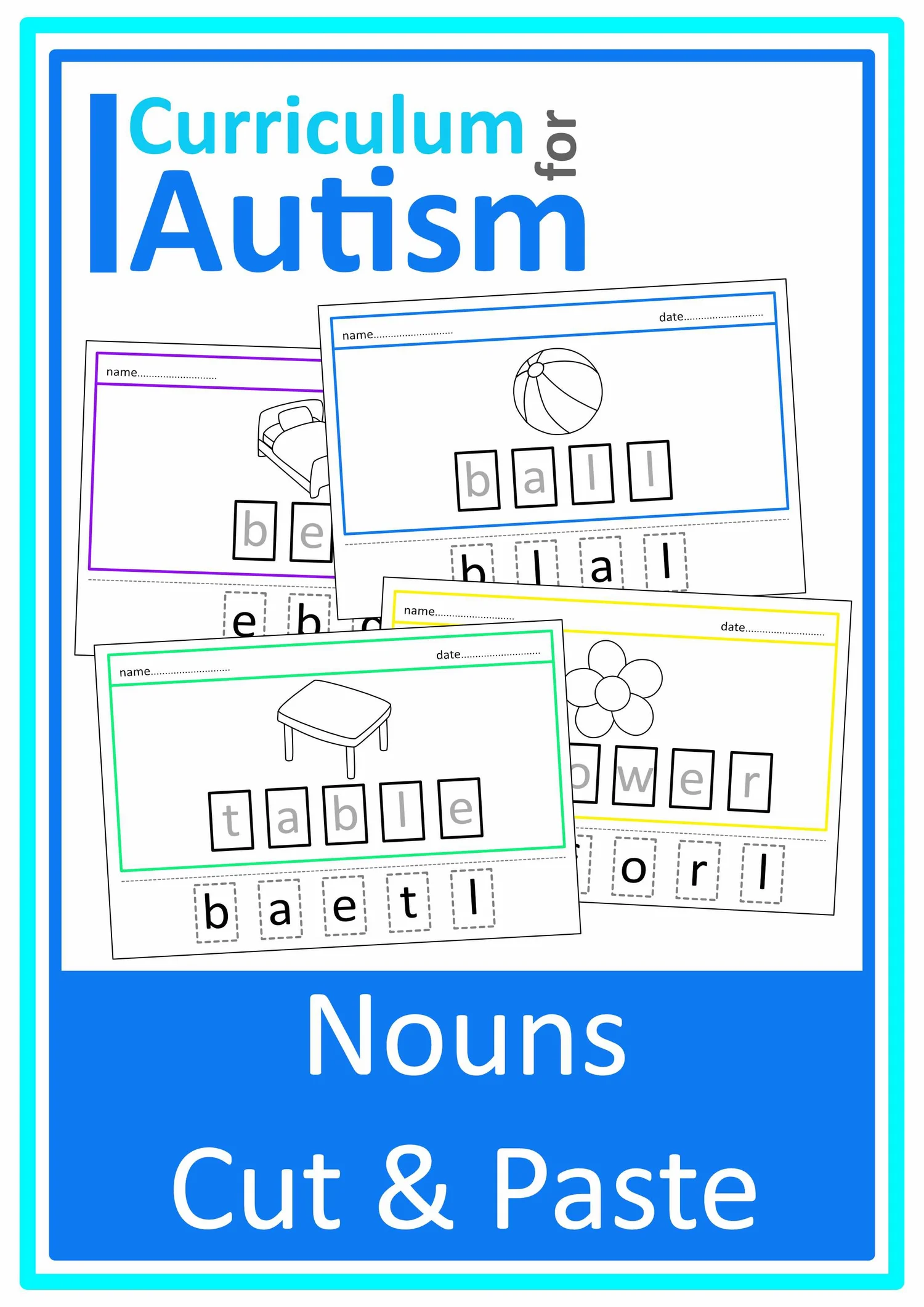 Transportation Theme Sight Words Spelling Mats Autism Special Education ...
