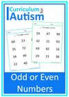Odd or Even Numbers to 100 Cards & Worksheets for Autism Special ...