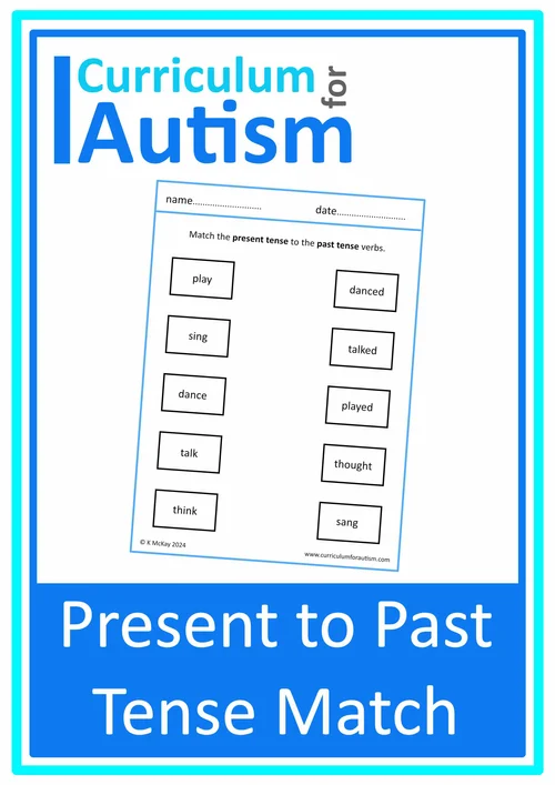 Nouns or Verbs Sorting Activity Autism Special Education Resource Room ...