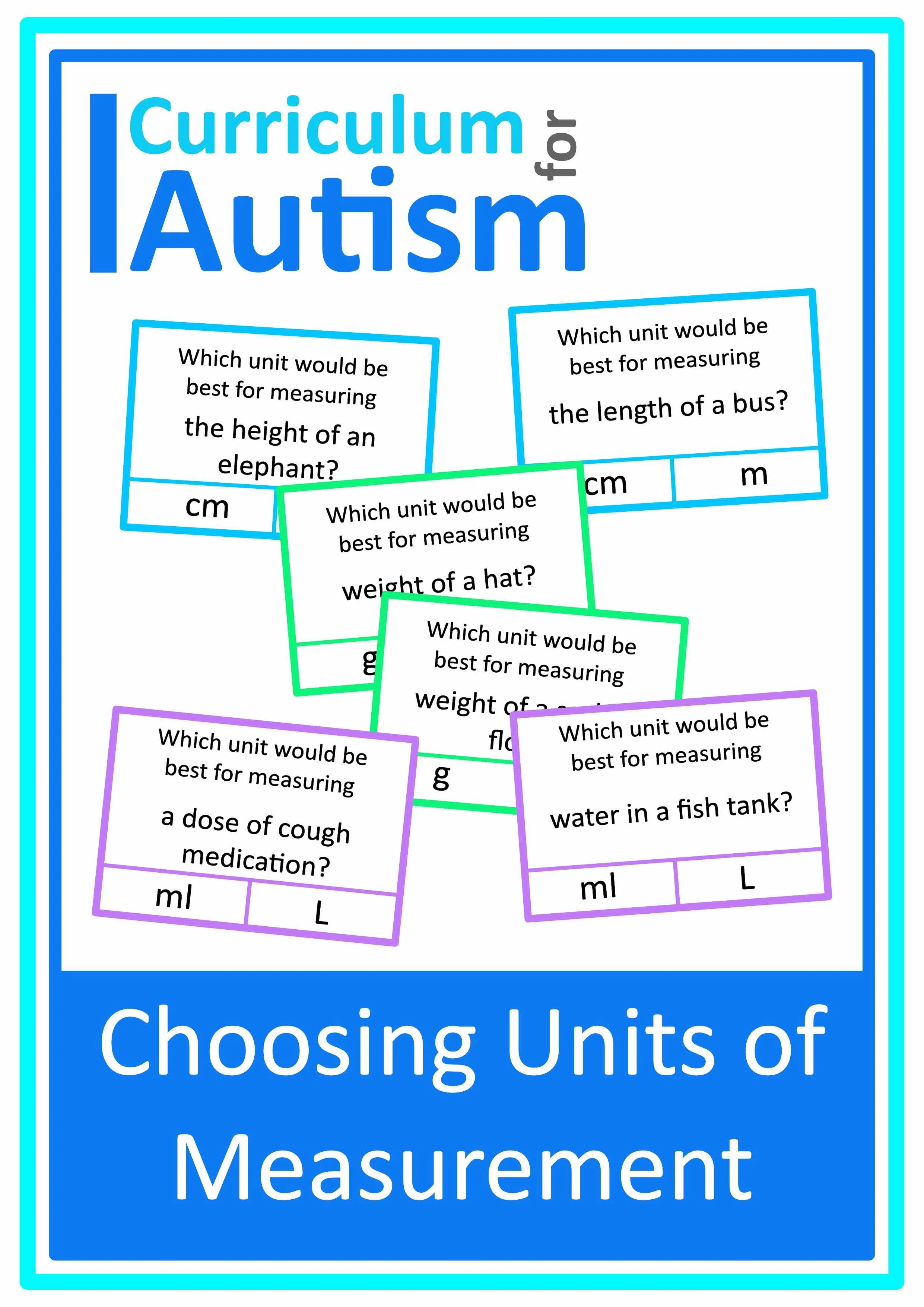 Taller or Shorter Introducing Measurement Clip Cards Autism Special ...