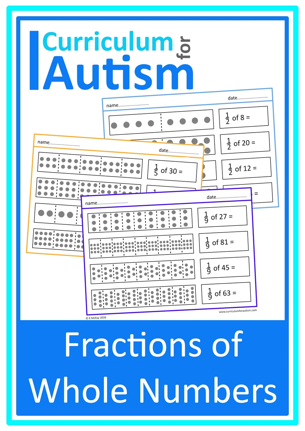 Converting Fractions & Percent Worksheets with Scaffolding Autism ...