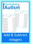 Addition & Subtraction of 10s Cut & Paste Large Print Worksheets Autism ...