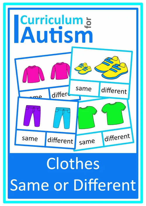 Autism Speech & Language Theme Same or Different Task Cards Animal ...