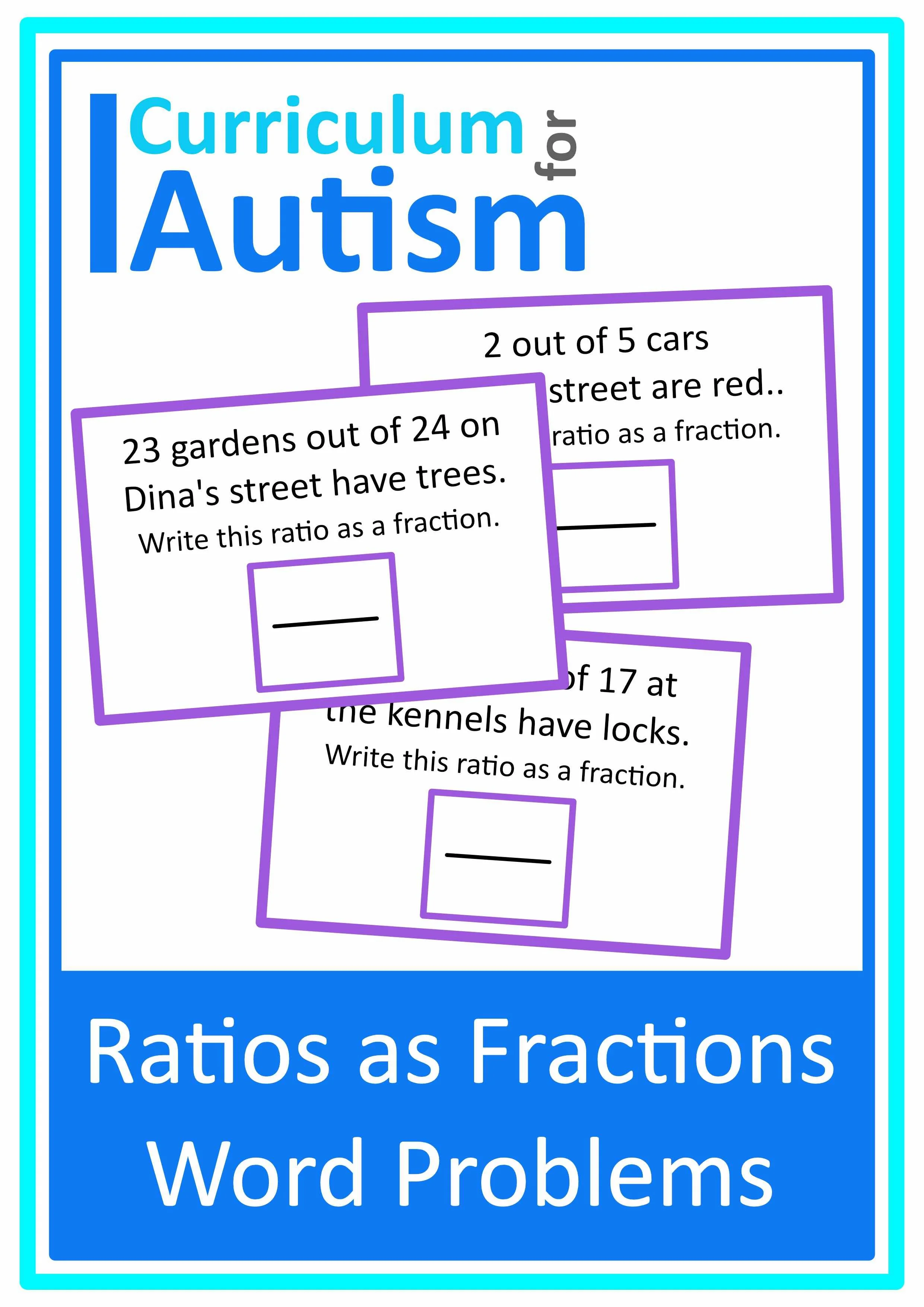 Adding Fractions with Scaffolding Task Cards Autism Special Education ...