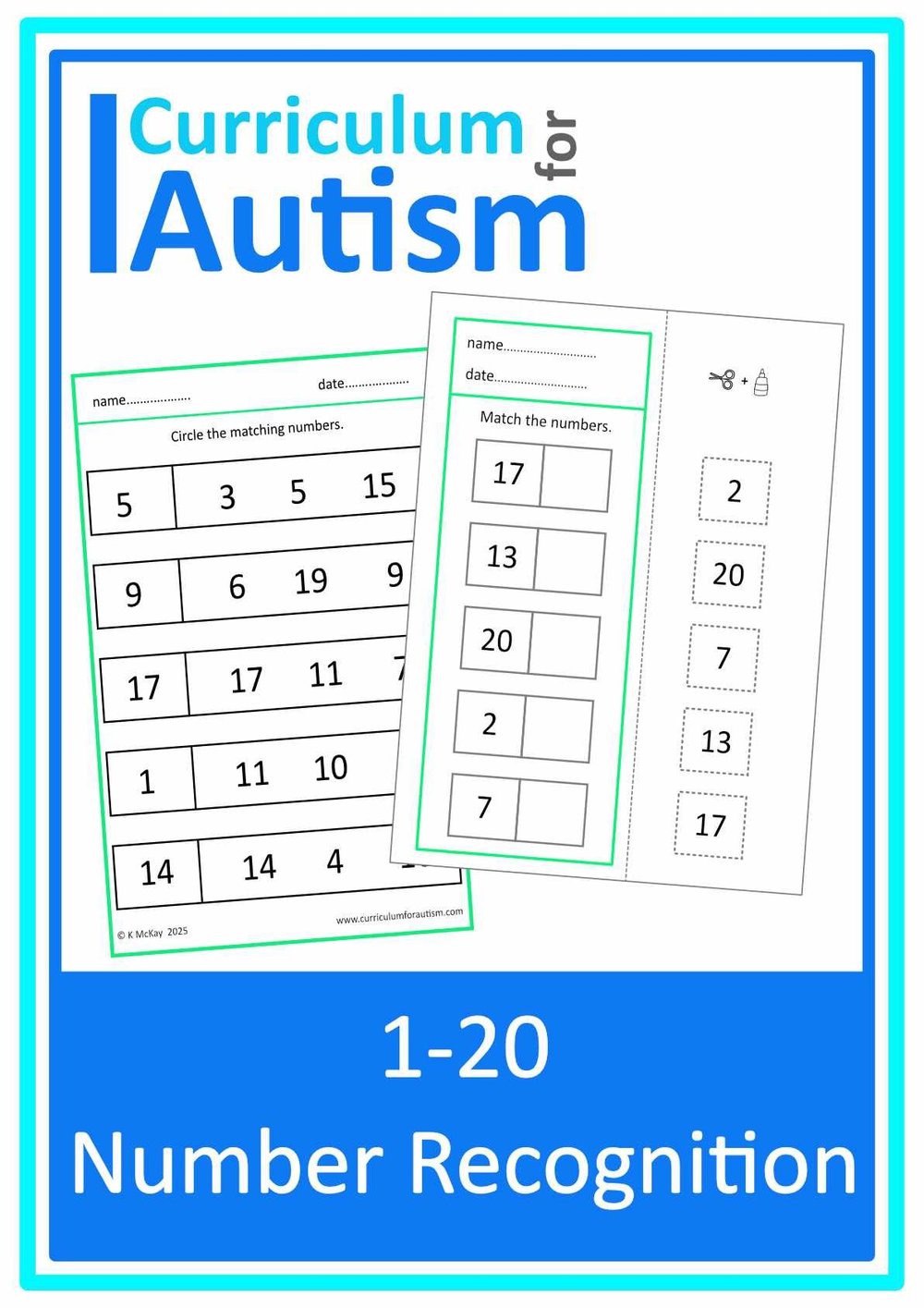 Number Recognition 1-10 Clip Cards Autism Special Education ...