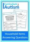 Reading Comprehension Household Items Mats Autism Special Education ...