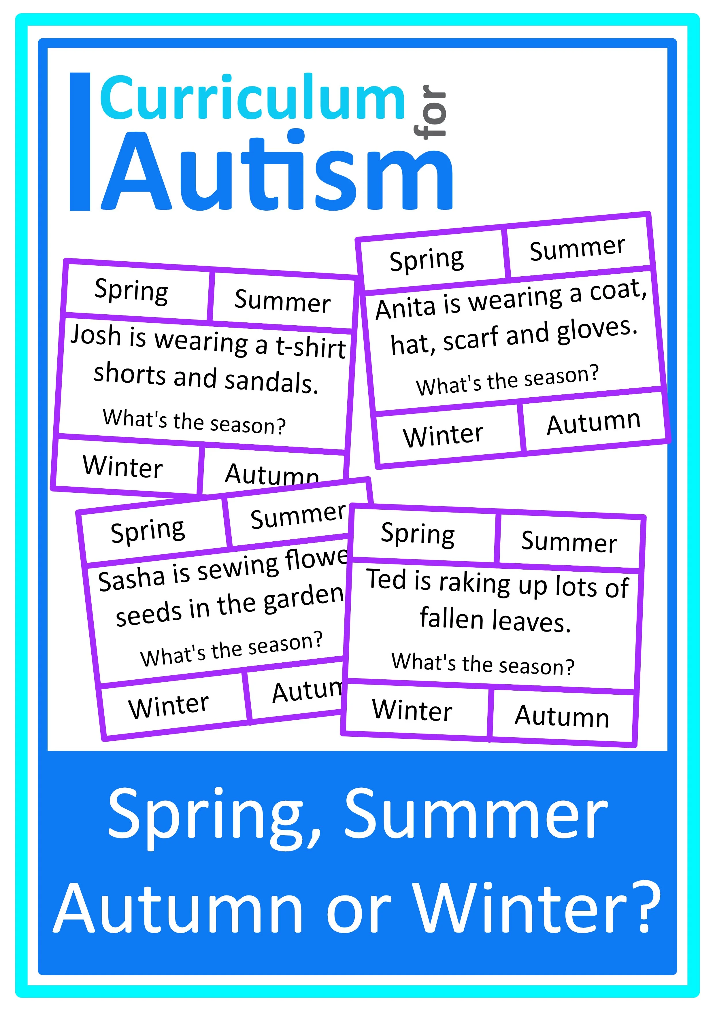 Sentence Level Reading Comprehension Mats Autism Special Education ...