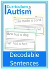 Writing Simple Sentences Cut & Paste Large Print Worksheets Autism ...