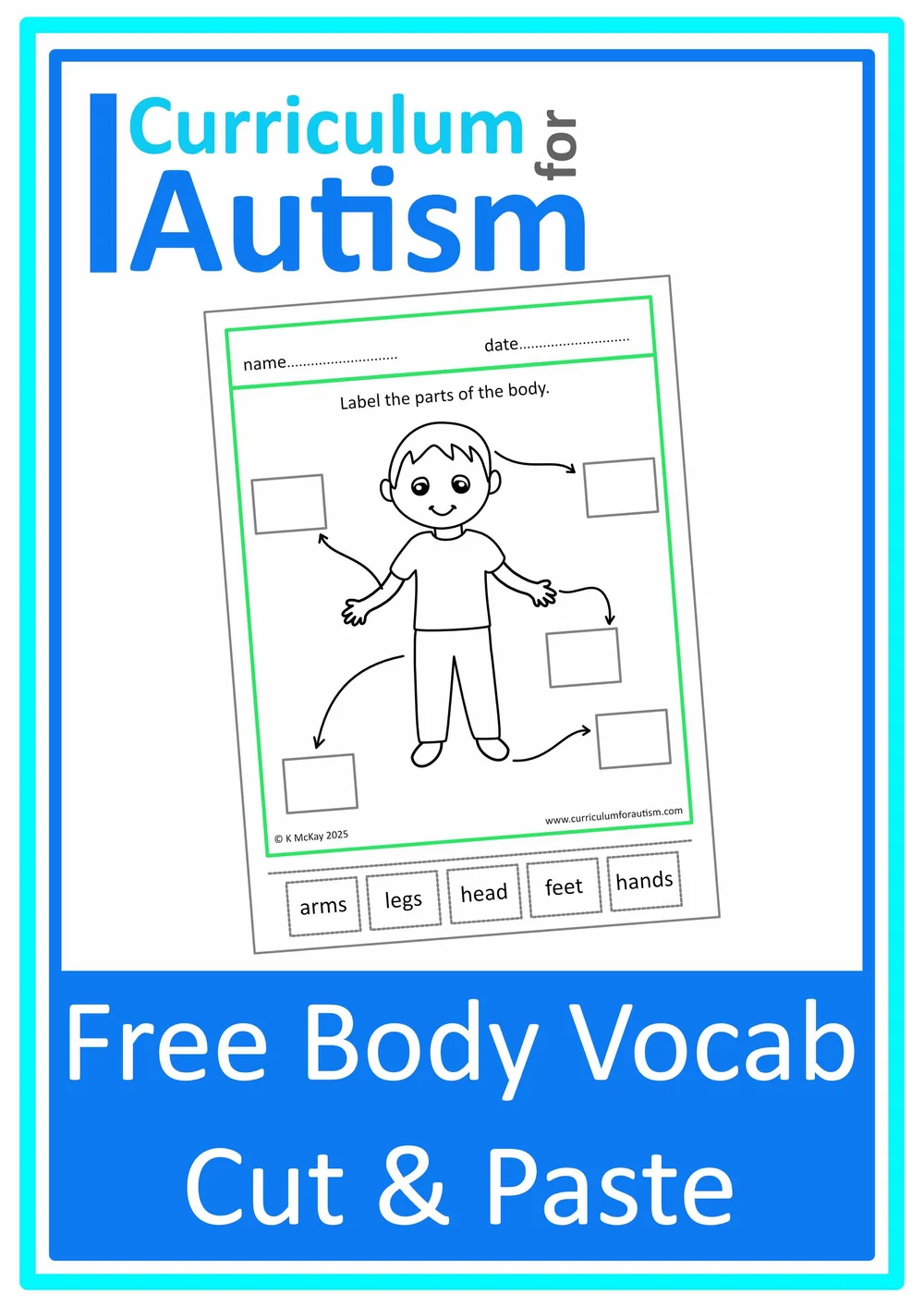 Identifying Body Parts Pointing To Pictures Cards Autism Special ...