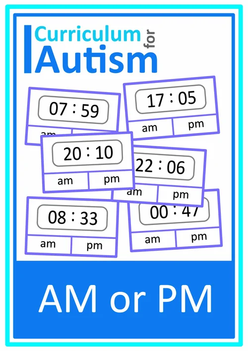 Tell the Time Digital Clocks Flashcards Autism Special Education Life ...