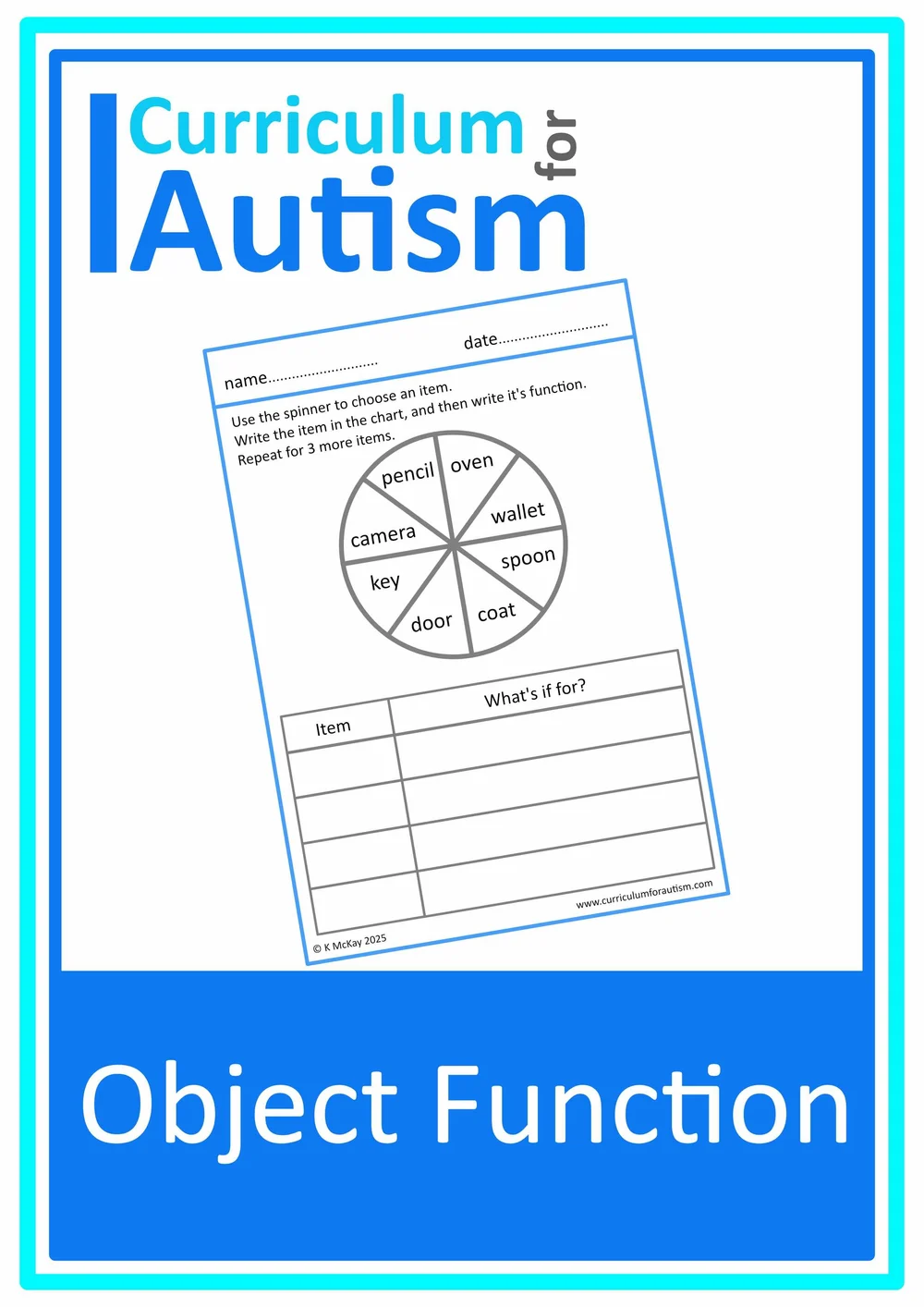 Object Function Picture Classifying Cards Autism Special Education ...