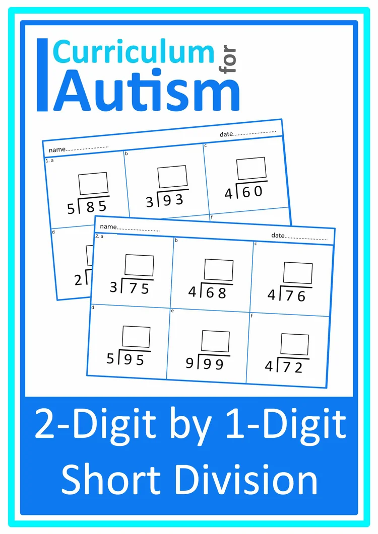 Multiplication Facts Times Tables Cards Autism Special Education ...