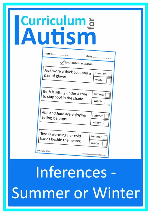 Sentence Level Reading Comprehension Non Fiction Mats Autism Special ...
