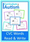 Reading & Writing Sight Words Cards Autism Special Education Resource ...