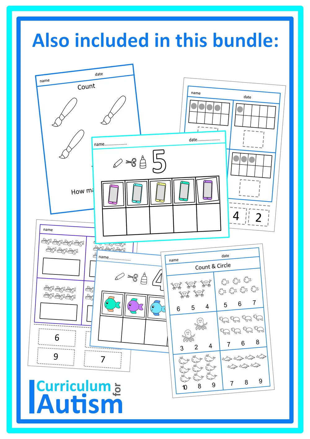 Autism Math Worksheets & Activities for special education classroom and ...