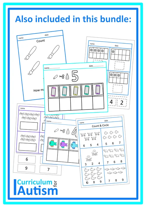 Autism Math Worksheets & Activities for special education classroom and ...
