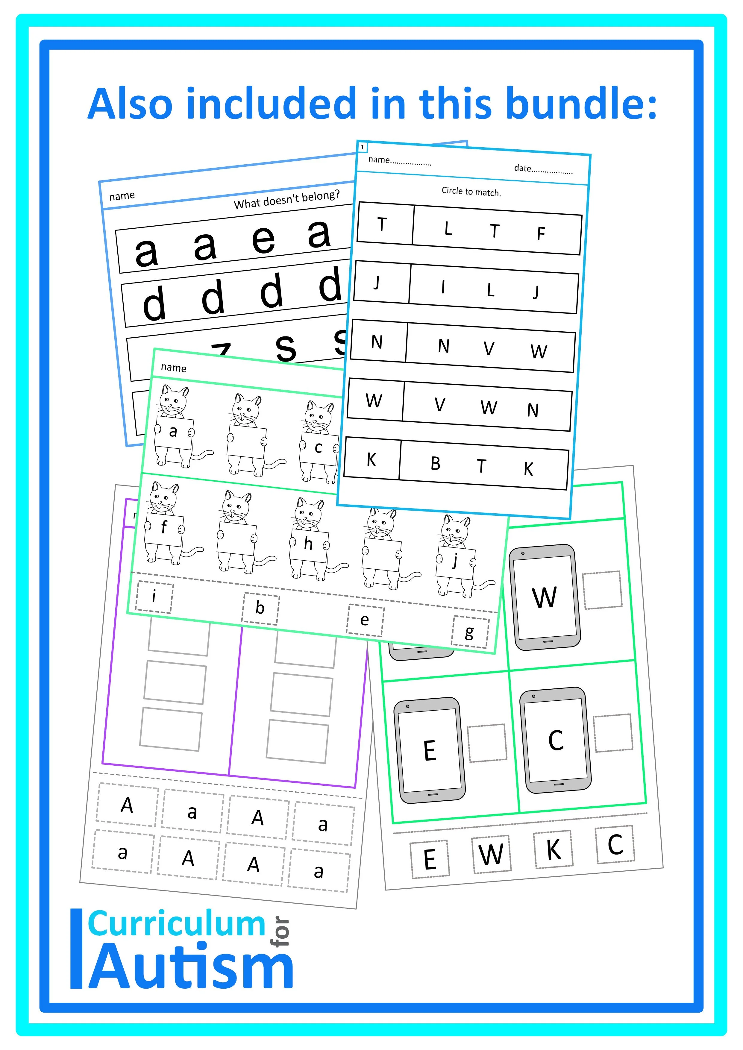 Autism Language Arts worksheets, task cards and activities for autistic ...