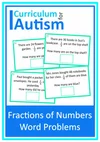 Fractions of Shapes Cut Paste Worksheets Autism Special Education ...