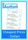Autism Money Skills Worksheets Calculating Annual Cost in DOLLARS ...