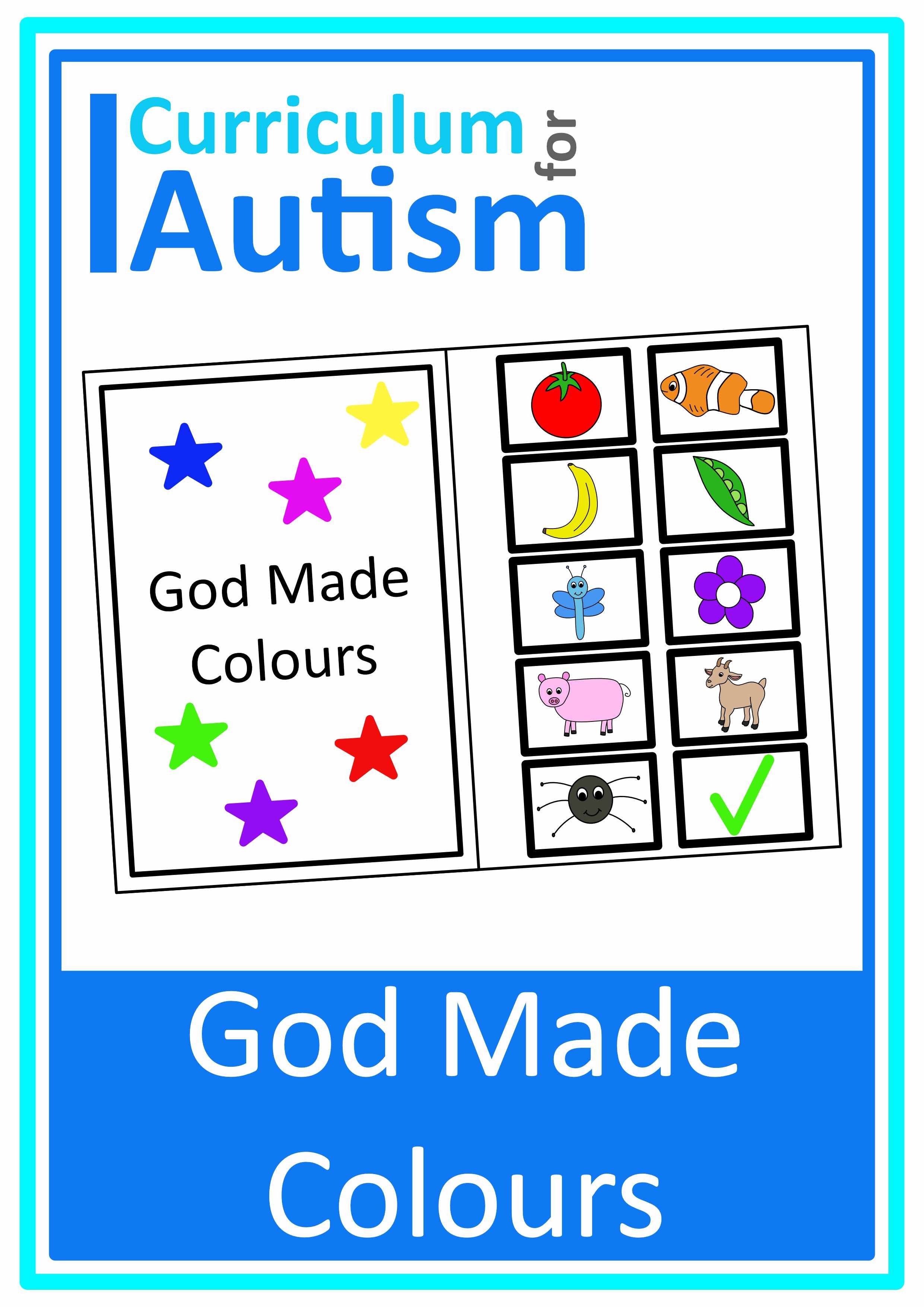 God Made Colors Interactive Printable Book Autism Special Needs ...