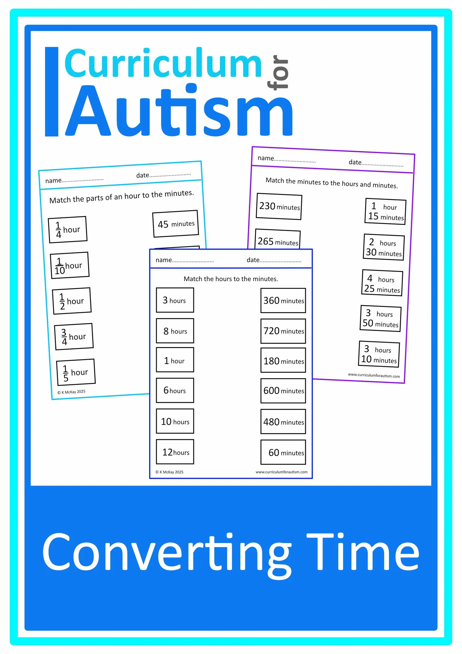 Digital to Analogue Clocks Autism Special Education Resource Room ...