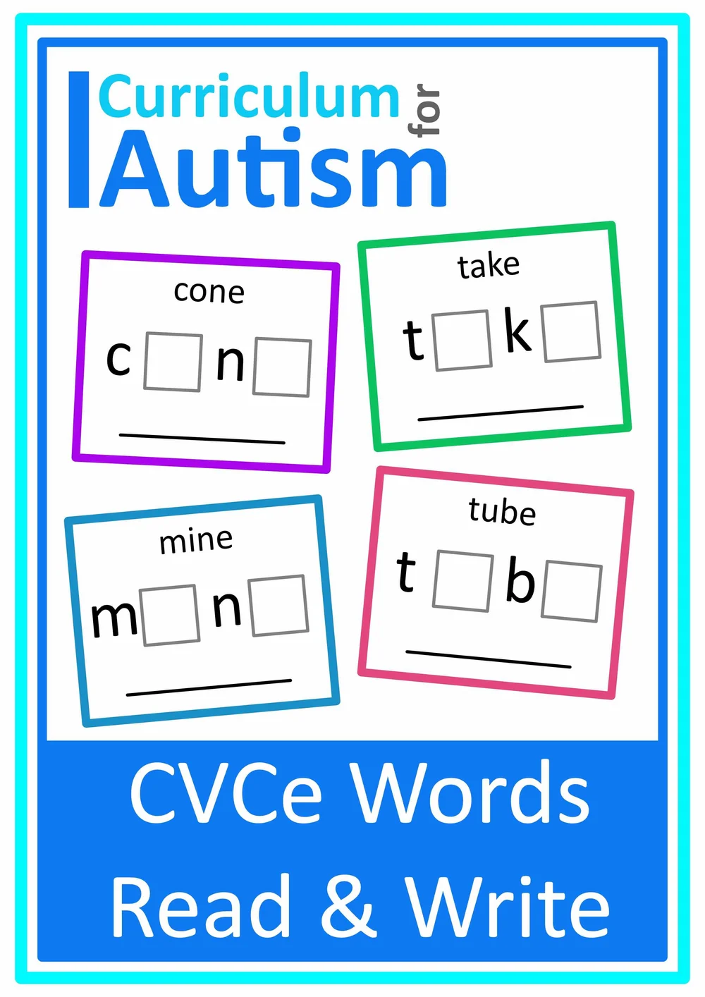 Beginning Consonant Blends & Digraphs Spelling Words Cards Autism ...