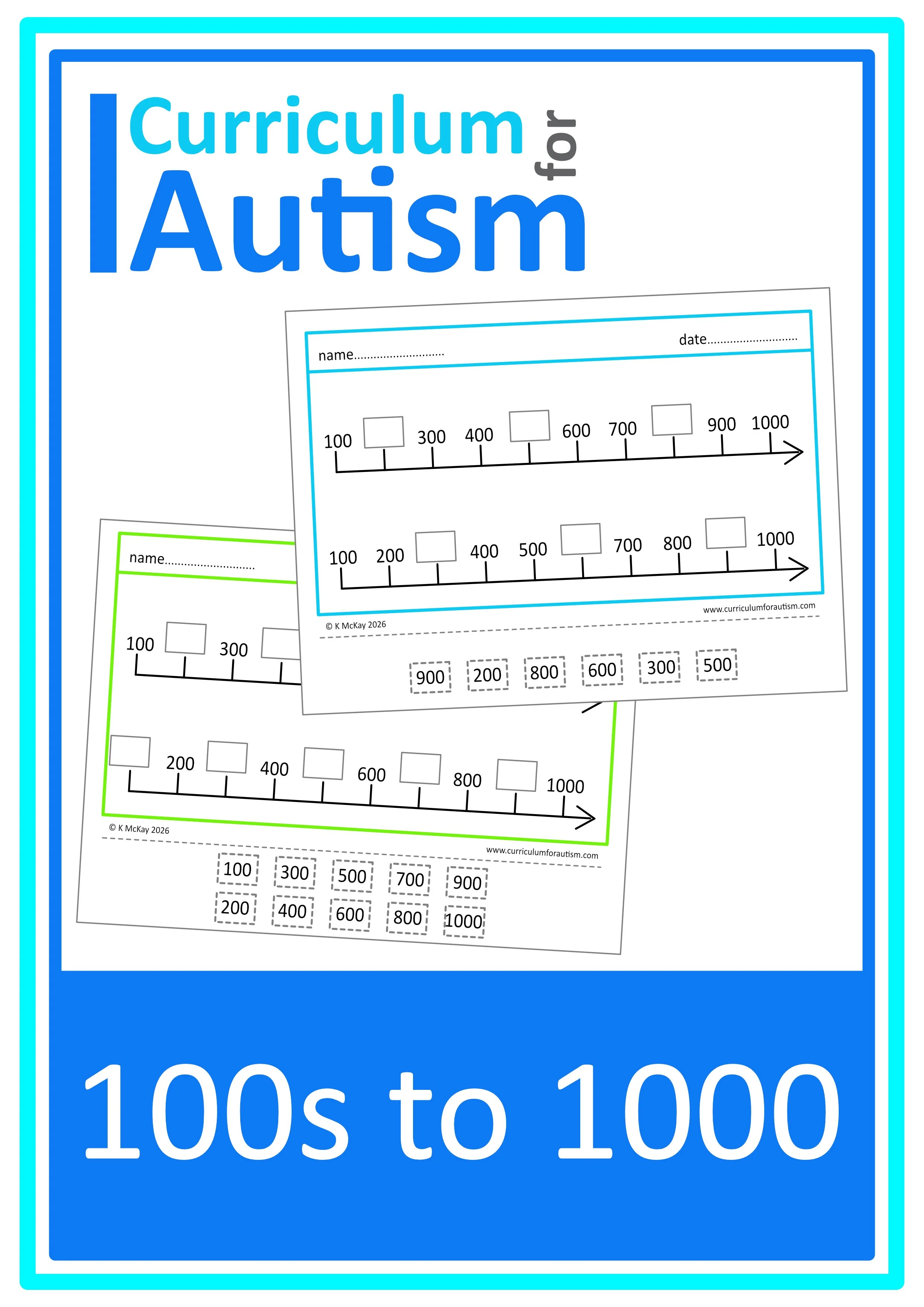 Number Lines 10-20 Missing Numbers Activities Autism Special Education ...