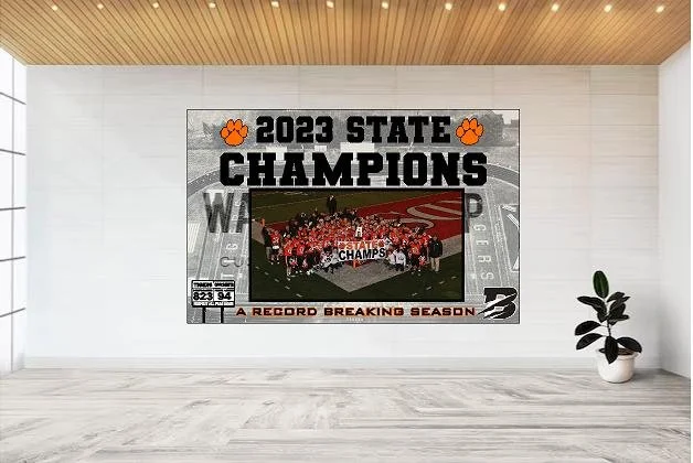 3ft State Champion Banner — Triple M Embroidery