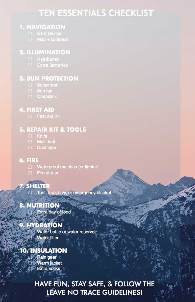 The Ten Essentials — Backhacker Babe