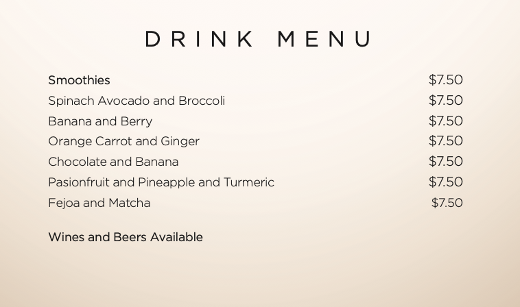 Dine in Menu — DELISSIMO DELI