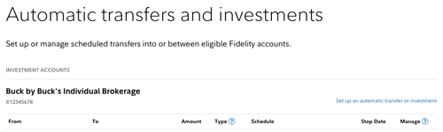 How To Set Up Automatic Investing With Fidelity — Buck by Buck ...