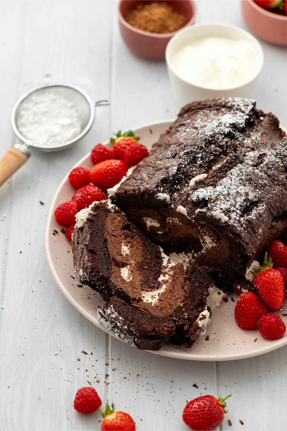 low FODMAP and gluten free squidgey chocolate log — Noisy Guts