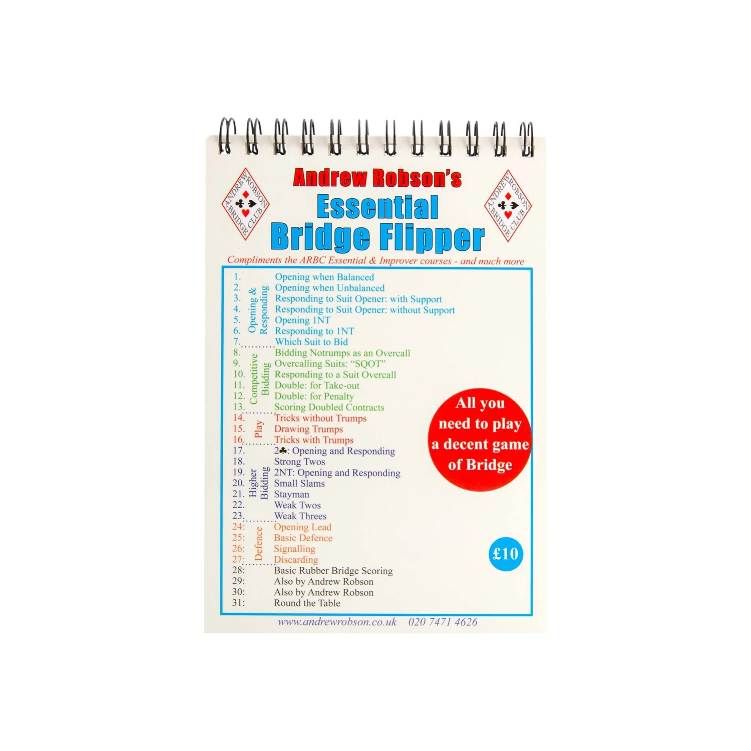 Beginner Bridge Flipper — Andrew Robson Bridge Store — Andrew Robson ...