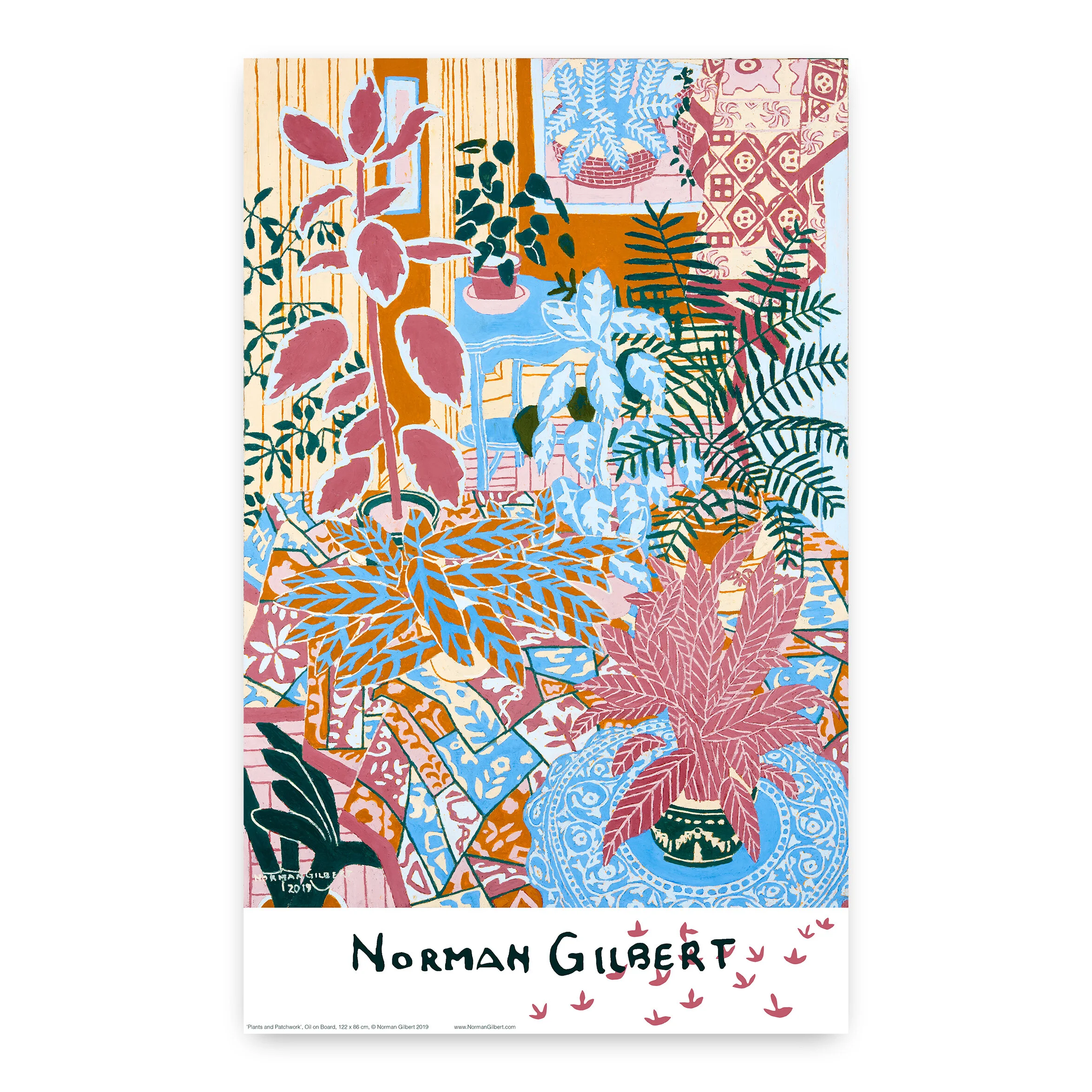 Poster: 'Plants & Patchwork' — Norman Gilbert