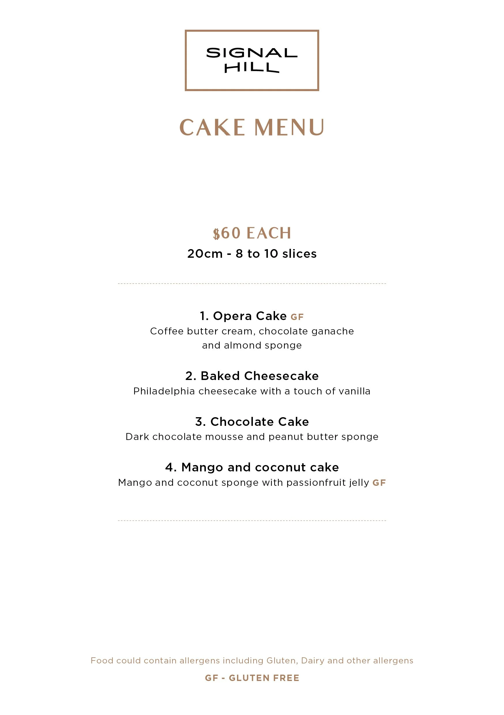 Our Menu — Signal Hill - Devonport Bar & Restaurant