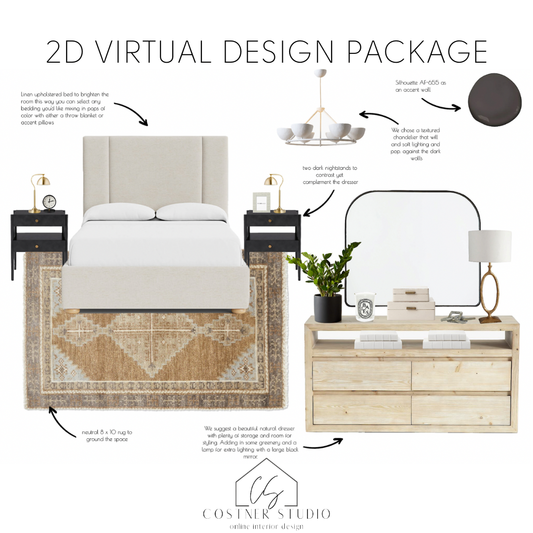 2D Virtual Interior Design Board for One Room — COSTNER STUDIO