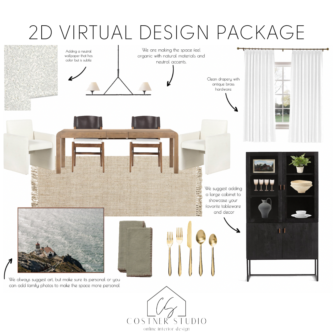 2D Virtual Interior Design Board for One Room — COSTNER STUDIO