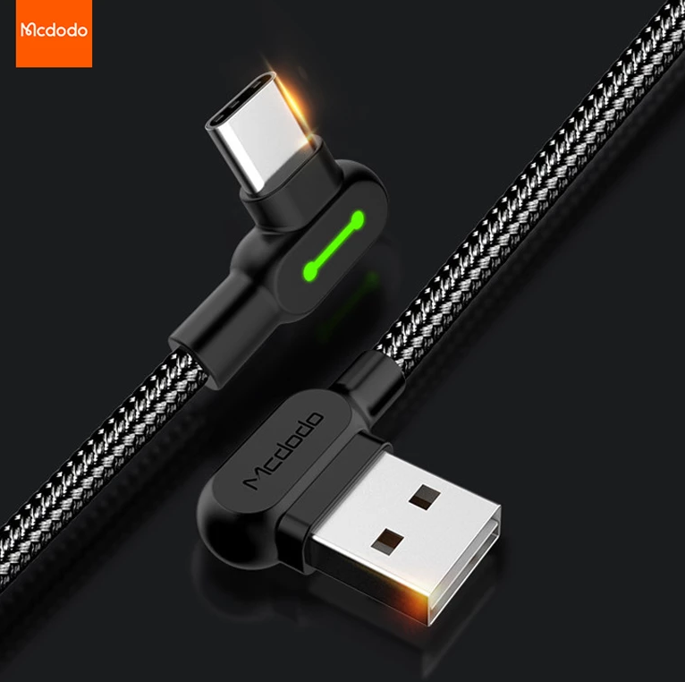 Mcdodo Right Angle USB-C Cable 90 Degree Essential Cable Type-C gaming ...