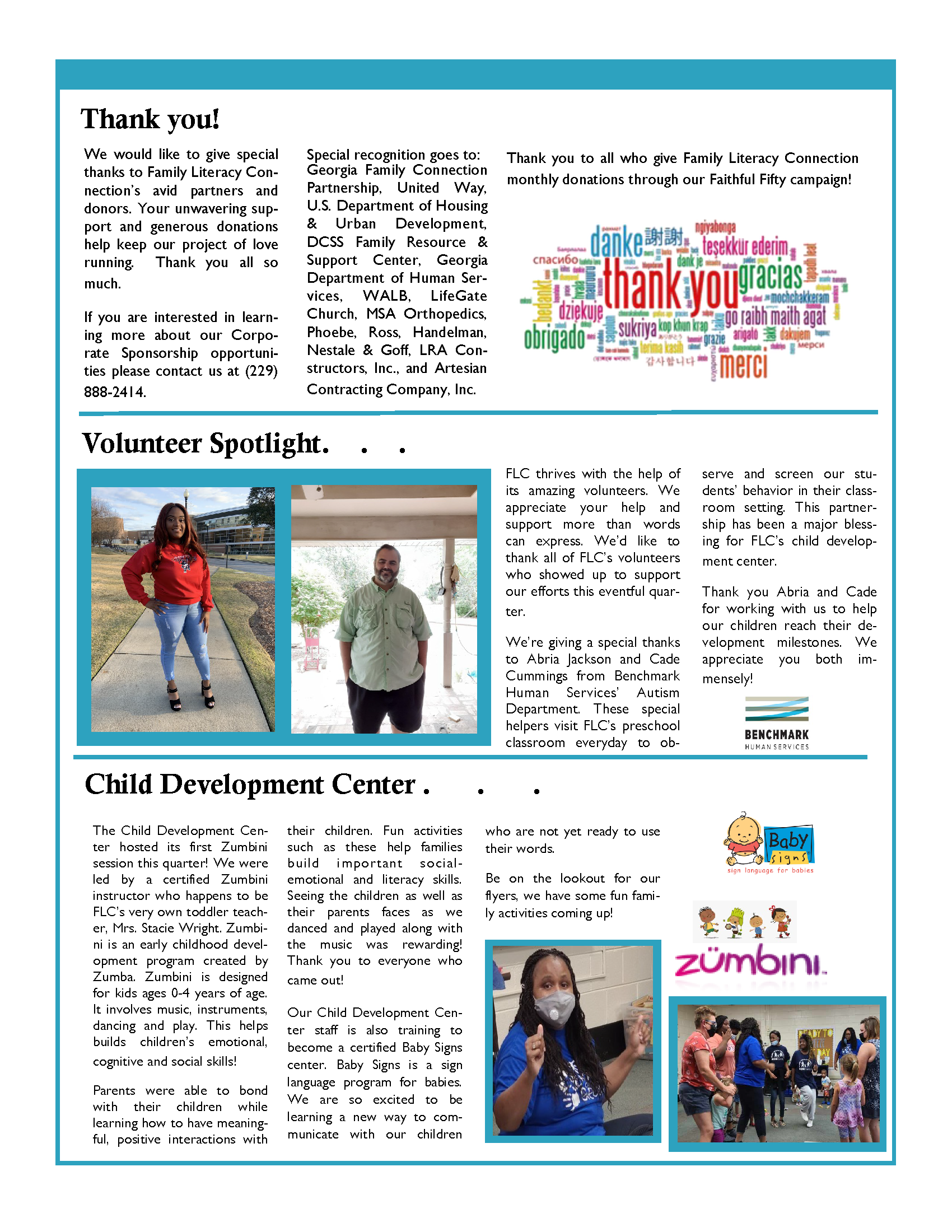 Newsletters — Family Literacy Connection