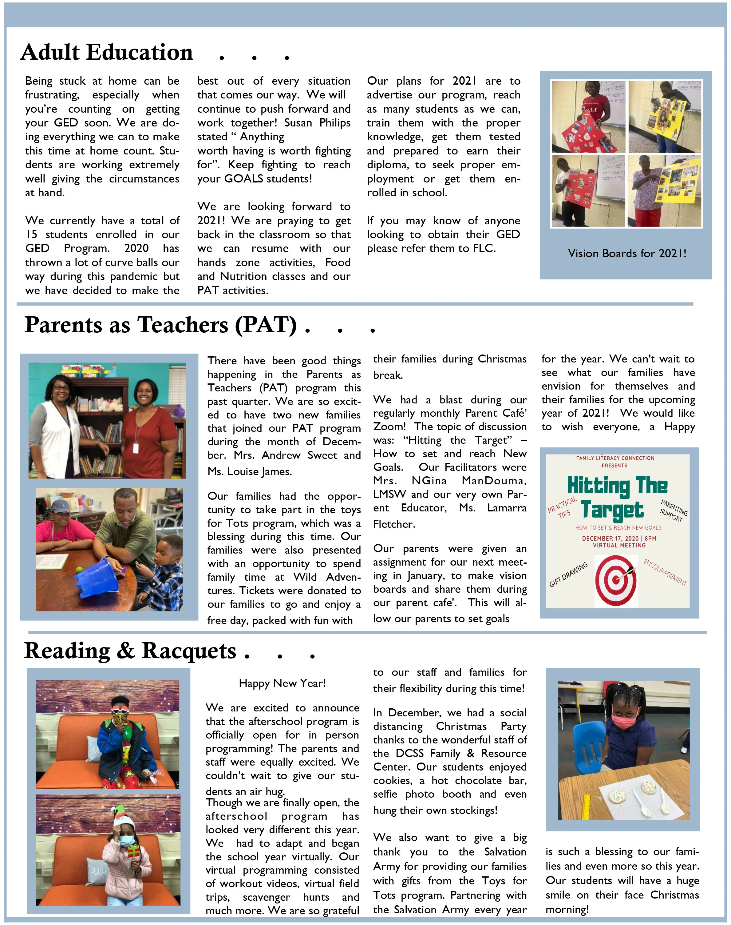 Newsletters — Family Literacy Connection