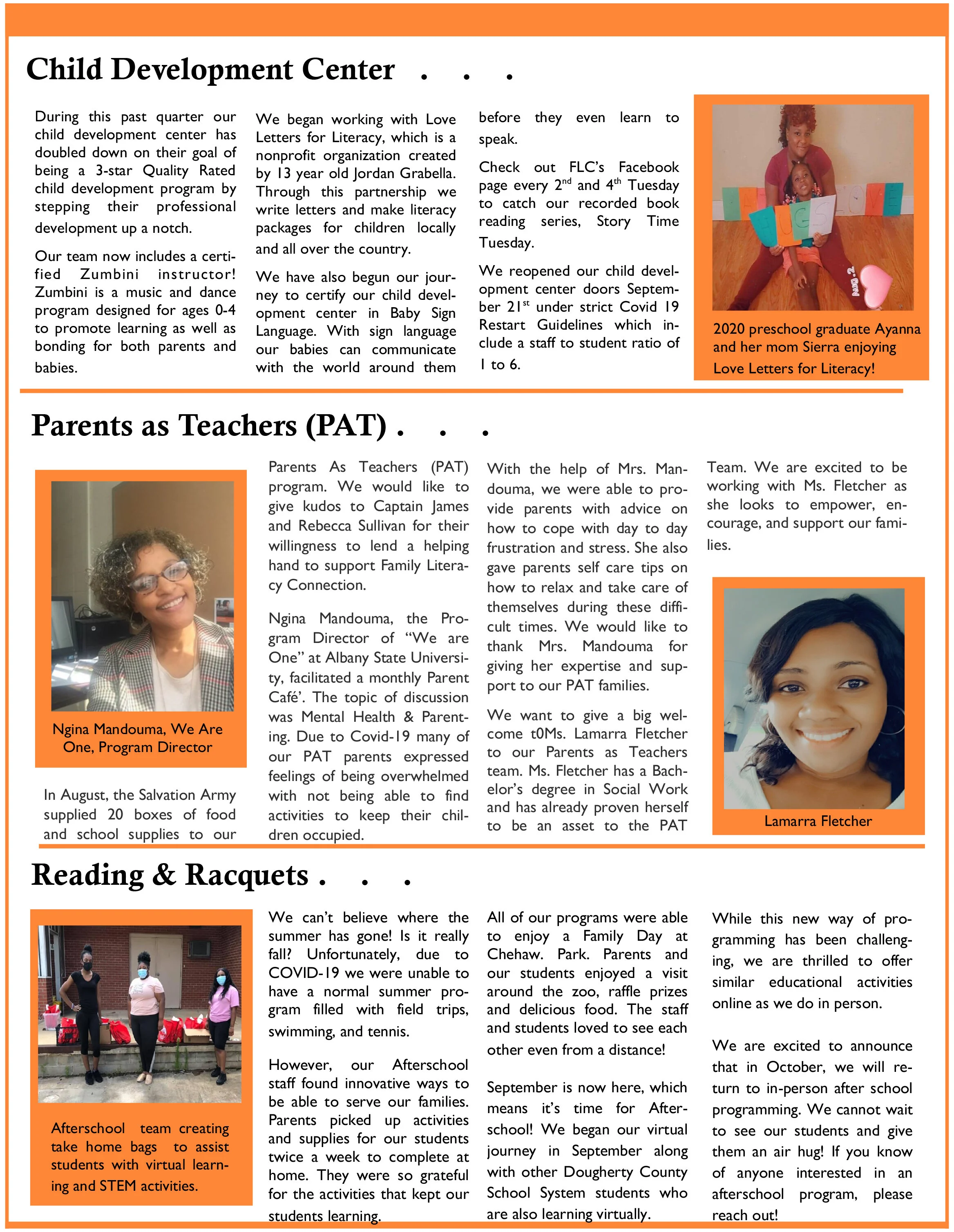 Newsletters — Family Literacy Connection