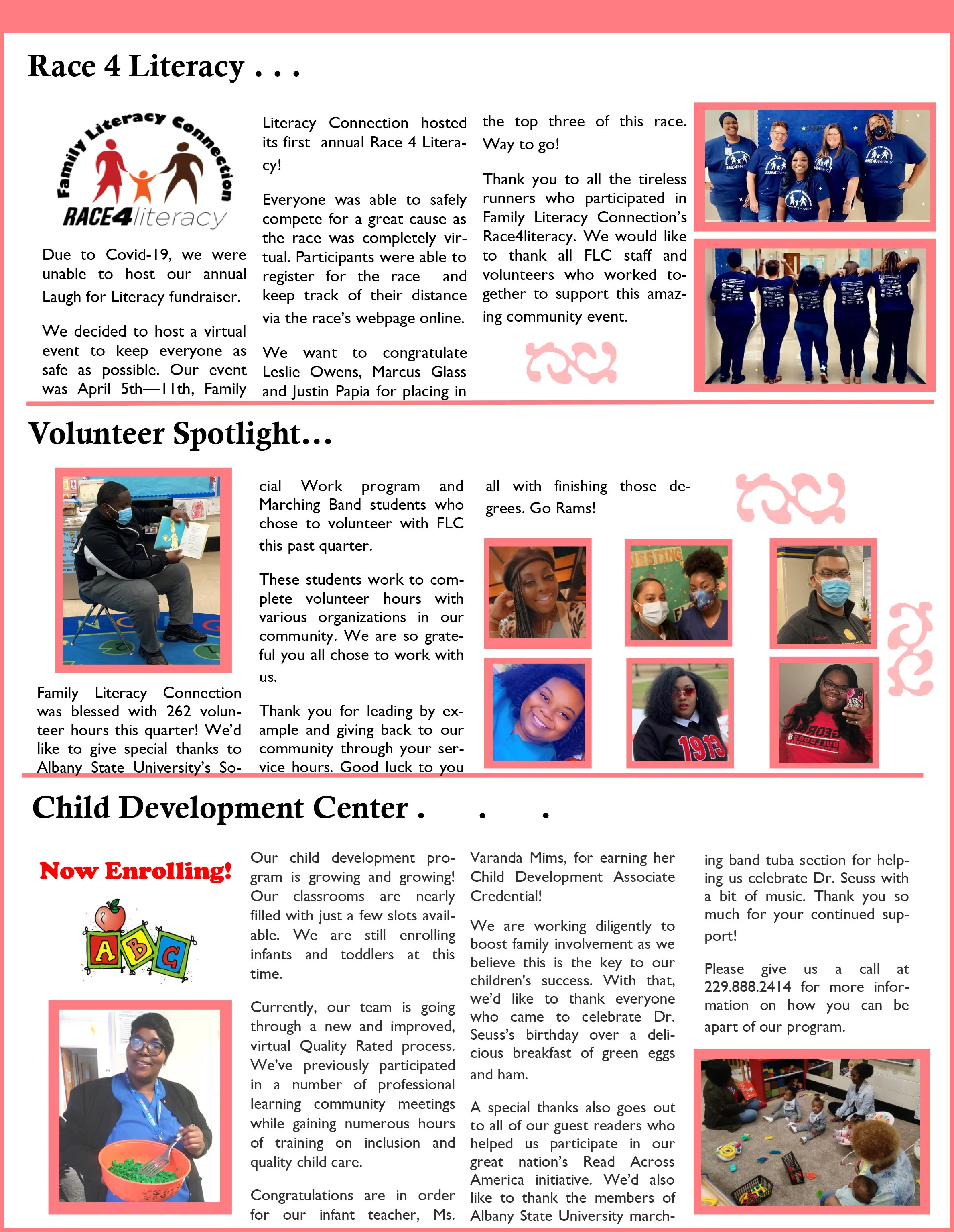 Newsletters — Family Literacy Connection