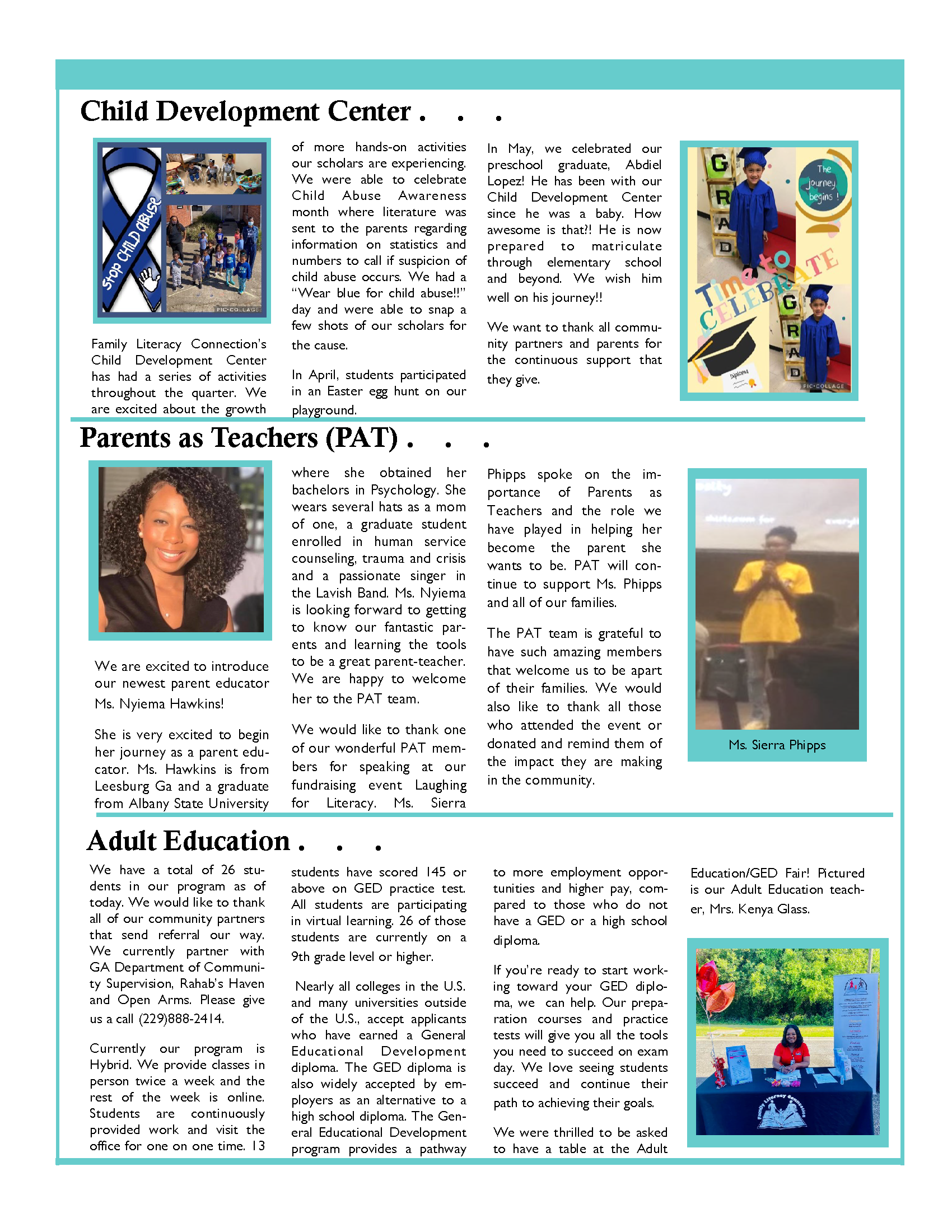 Newsletters — Family Literacy Connection
