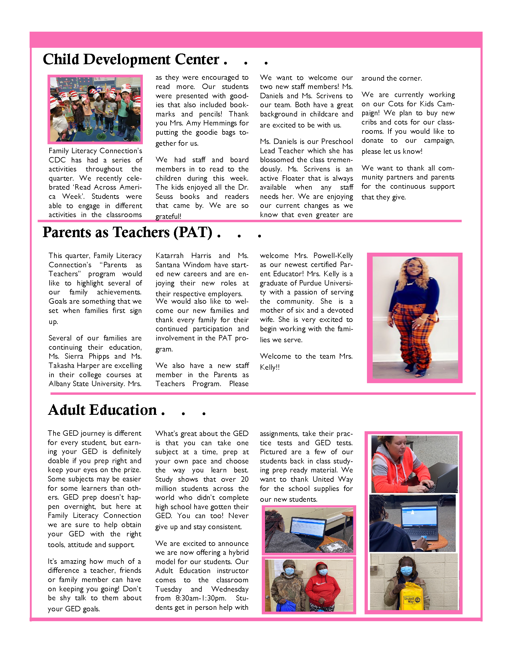 Newsletters — Family Literacy Connection