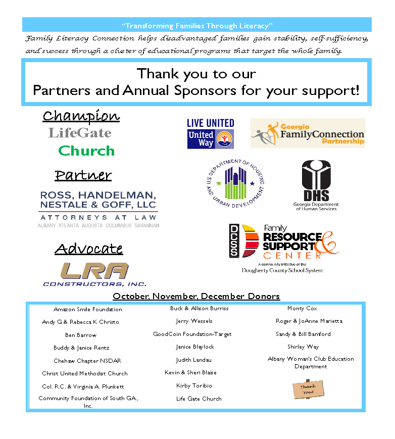 Newsletters — Family Literacy Connection