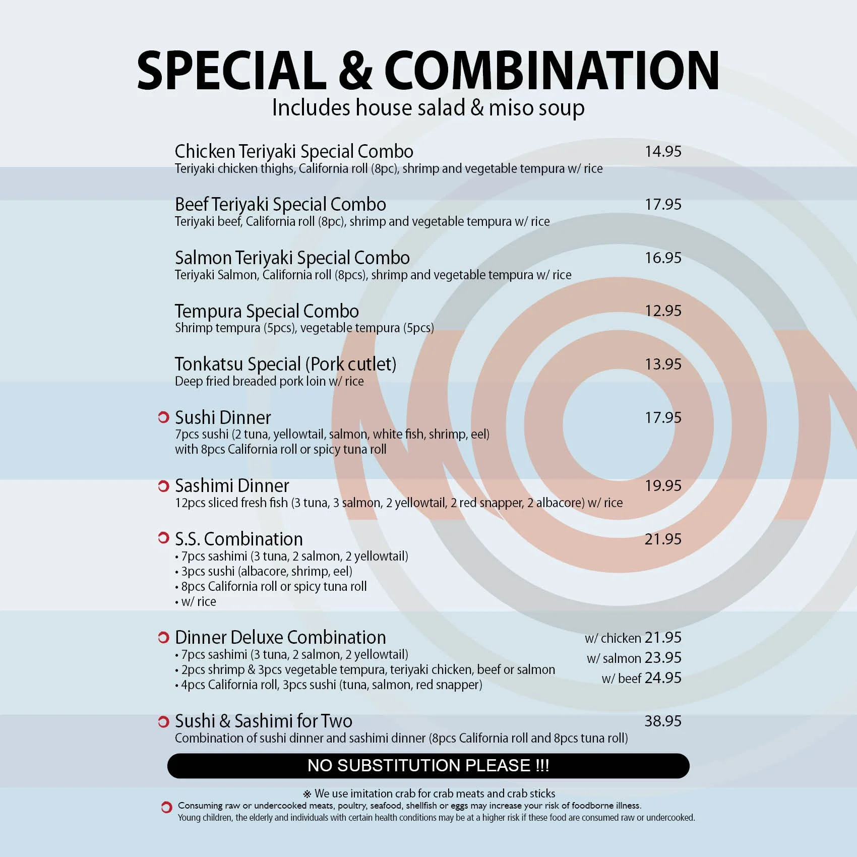 Sushi Mon Menu Combo — Mon Restaurant Group