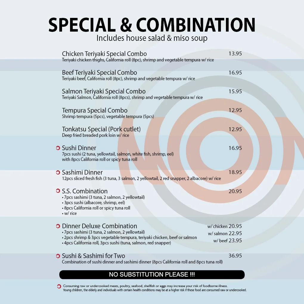 Sushi Mon Menu Combo — Mon Restaurant Group