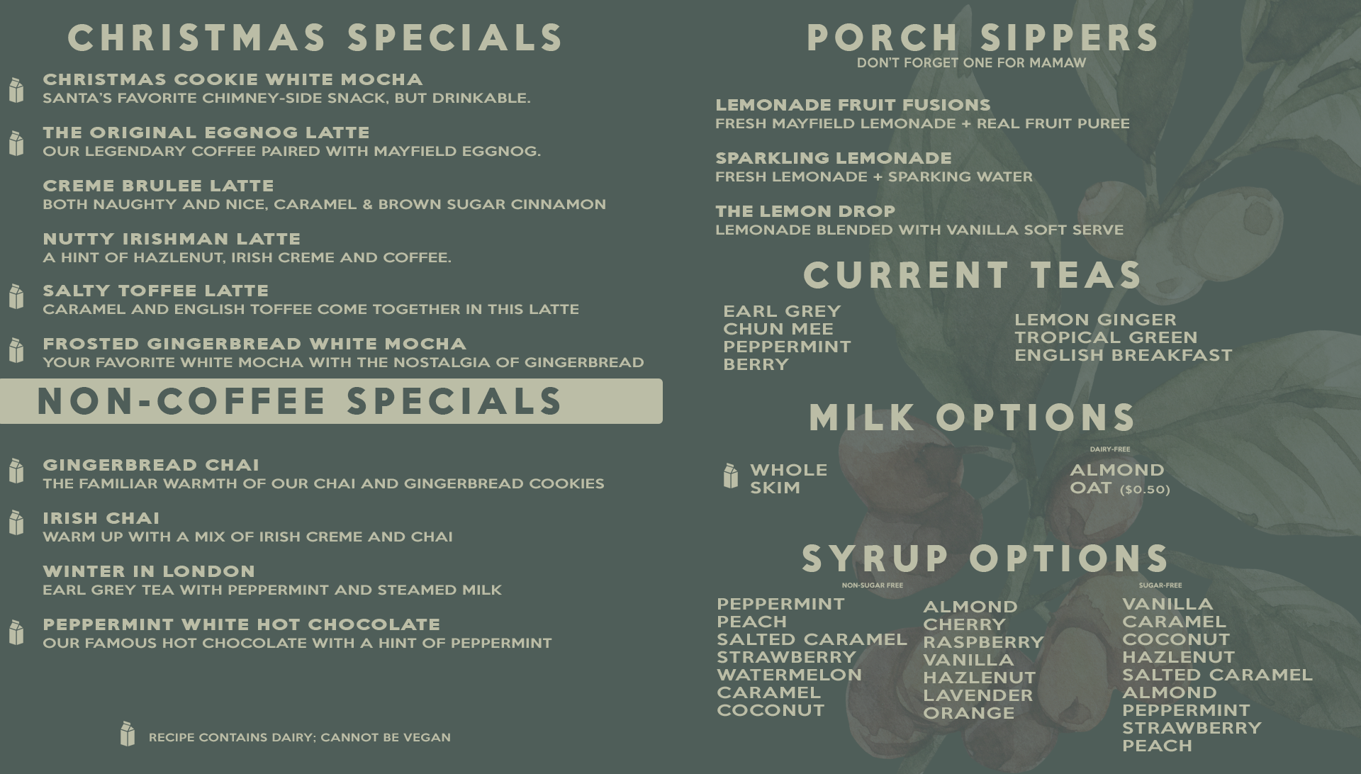 Menus — Gather Coffee Lounge