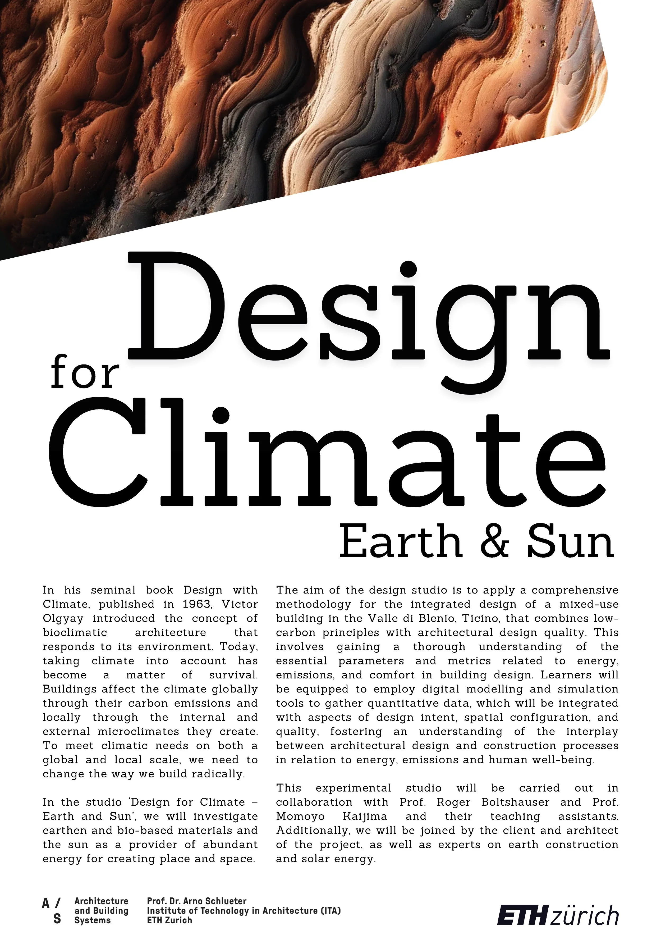 Design Studio FS24: Design for Climate - Earth & Sun — Architecture and ...